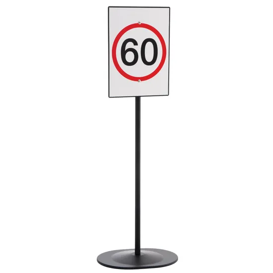 Speed Limit Sign 60kph - 24cm Diameter on Stand