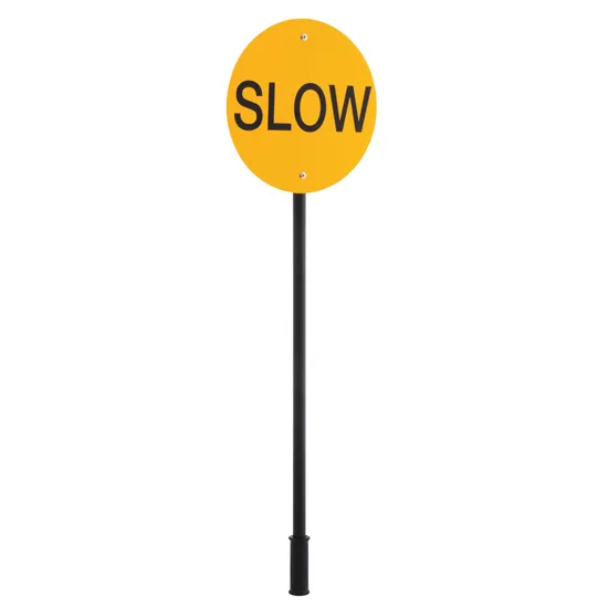 Hand Held Stop Slow Sign