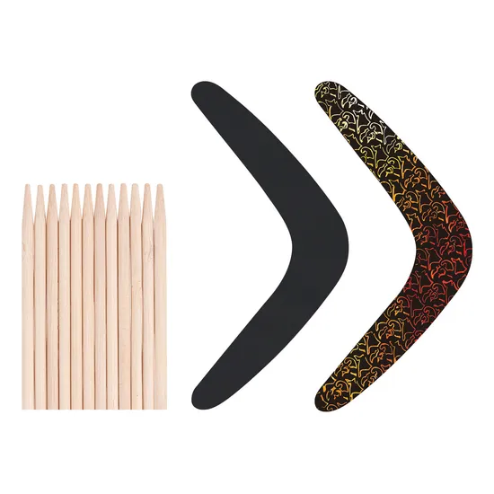 Scratch Art Boomerangs - Pack of 30