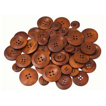 Creatistics Natural Wooden Buttons Assorted- Pack of 50