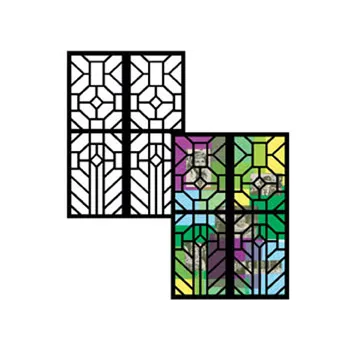 Cardboard Stained Glass Frames A4 - Pack of 20