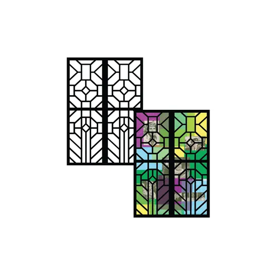 Cardboard Stained Glass Frames A4 - Pack of 20