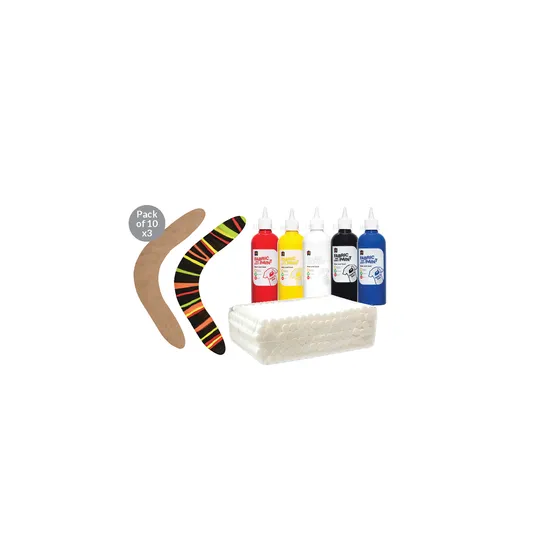 Wooden Boomerang & Paint Kit
