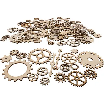 Wooden Gears & Cogs Assorted - Pack of 100