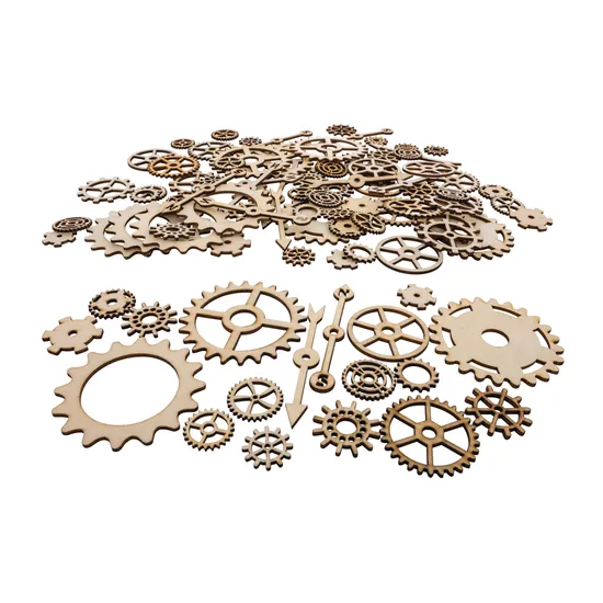 Wooden Gears & Cogs Assorted - Pack of 100 - MTA Catalogue