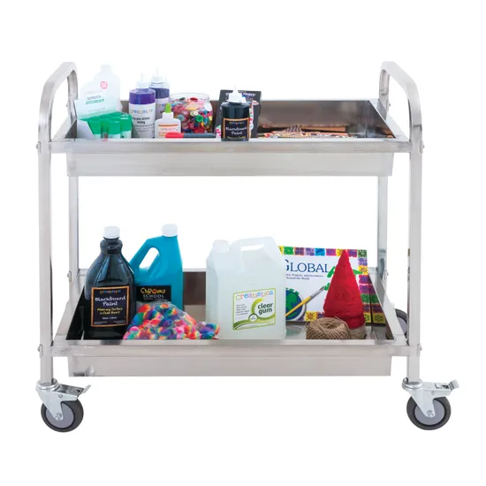 Multi–Purpose Stainless Steel Collage Trolley