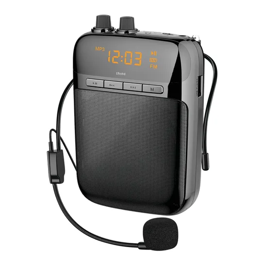 Voice Amplifier & Bluetooth Microphone - Black