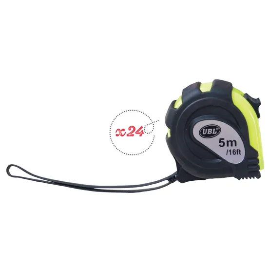 Tape Measure – 5m, Rubber Grip, Set of 24