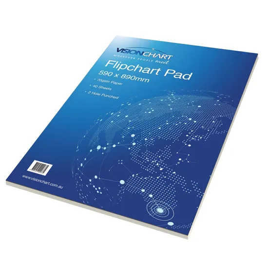 Flipchart Pads Box of 2 rolled 590 x 890mm