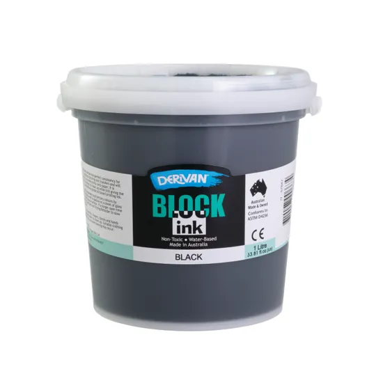 Derivan Block Printing Ink 1 L – Black - MTA Catalogue