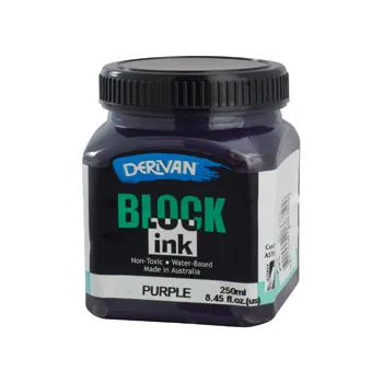 Derivan Block Printing Ink Purple - 250 ml