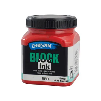 Derivan Block Printing Ink 250 ml – Red