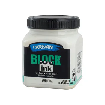 Derivan Block Printing Ink White - 250 ml - MTA Catalogue