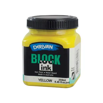 Derivan Block Printing Ink Yellow - 250 ml - MTA Catalogue