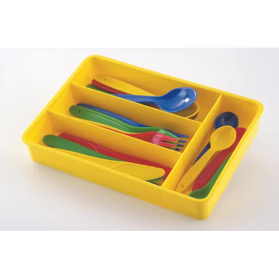 Dining Utensil Set In Tray - 17 Pieces