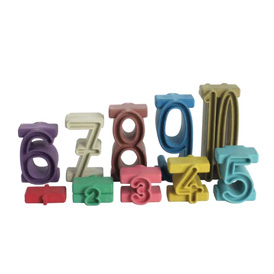 Tower Numbers – Stackable Number Blocks, Set of 34, RE-Wood®