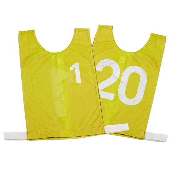 NYDA Numbered Mesh Bib Set 1-20 Large Yellow