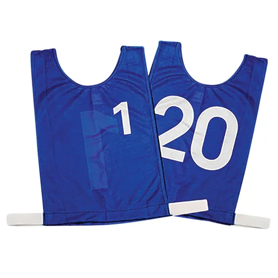 NYDA Numbered Mesh Bib Set 1-20 Small Blue