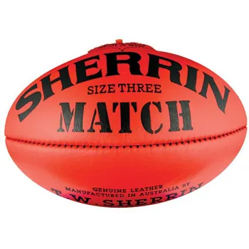 Sherrin Match Leather Size 3 Red
