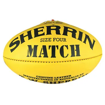 Sherrin Match Leather Size 4 Yellow