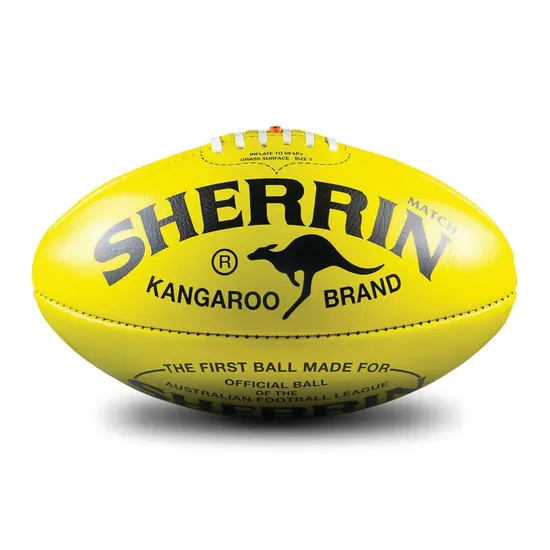Sherrin Match Leather Size 5 Yellow