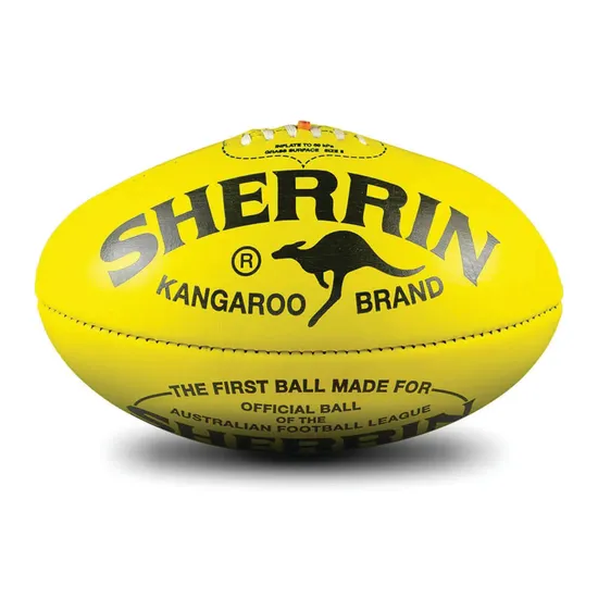 Sherrin KB Game Ball Football Size 5 Yellow