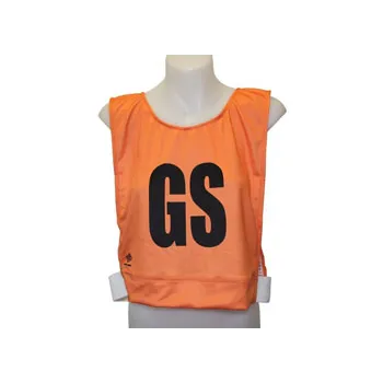 Netball Bibs Senior - Fluoro Orange & Black