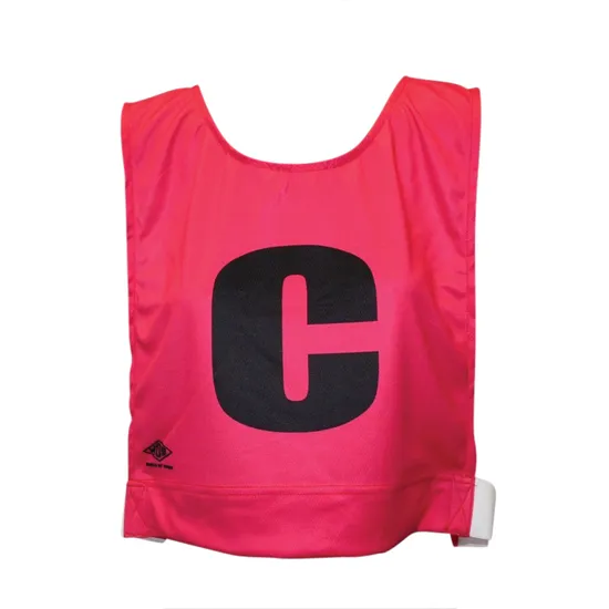 Netball Bibs Senior - Fluoro Pink & Black