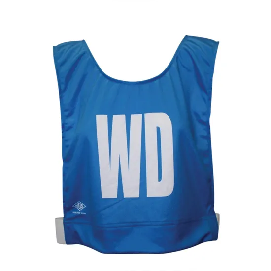 Netball Bibs Senior - Fluoro Blue & White