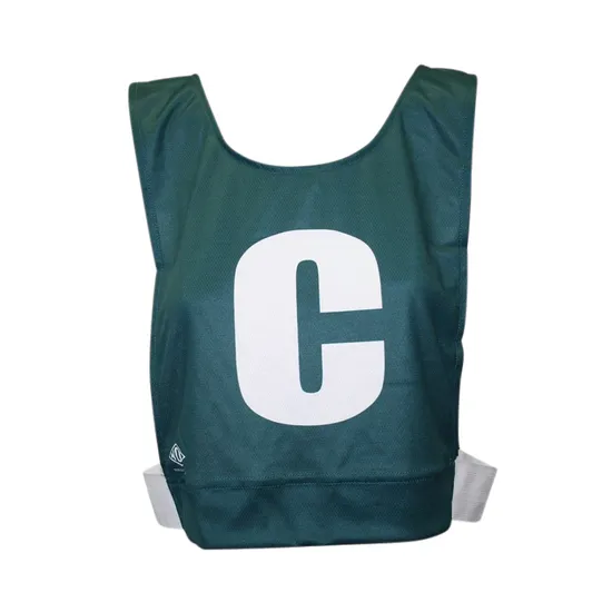 Netball Bibs Senior - Bottle & White