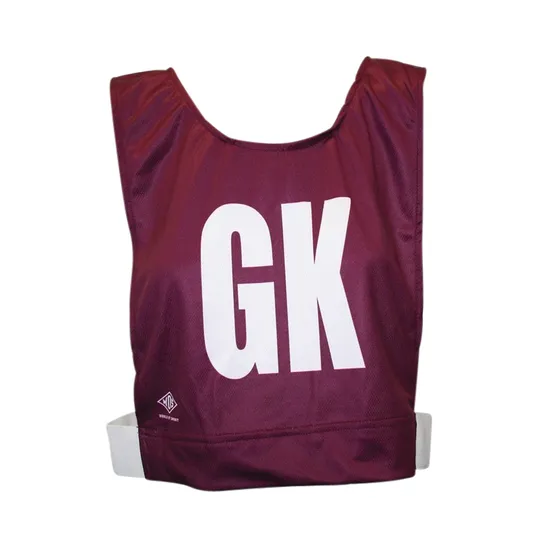 Netball Bibs Junior - Maroon & White