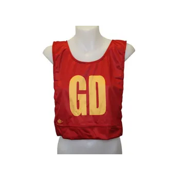 Netball Bibs Junior - Red & Gold