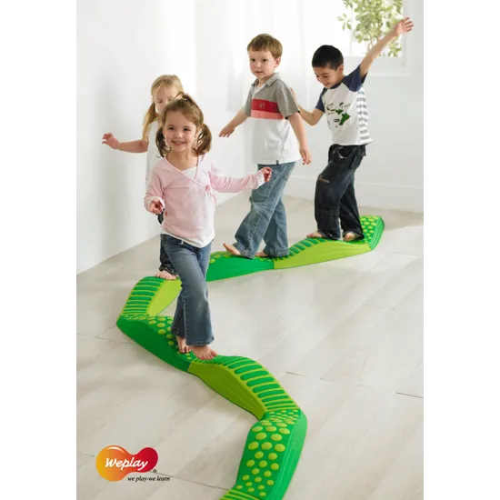 Weplay Wavy Tactile Path - Gross Motor Skills, Green, Set of 8