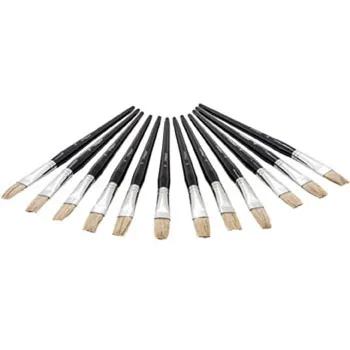 Creatistics Flat Bristle Paint Brush Size 16- Pack of 12