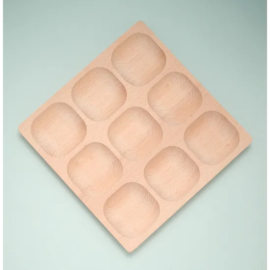 Natural Sorting Tray – Wooden Tray for Categorising Activities