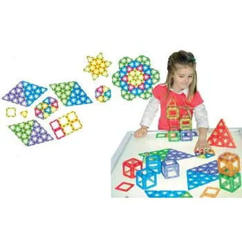 Translucent Magnetic Polydron Double Set - 192 Pieces