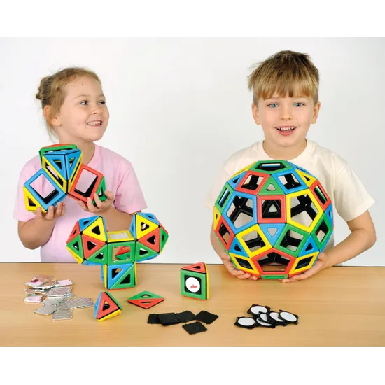 Polydron Magnetic Geometric Shapes Set – 48 Pieces