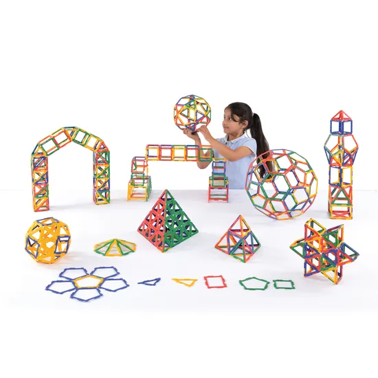 Polydron Frameworks Multi Pack – 2D & 3D Geometry, Set of 460