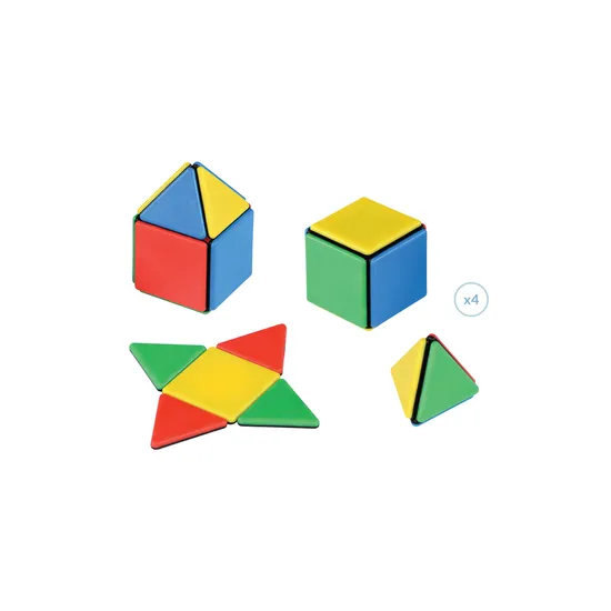 Polydron Solid Magnetic Polydron Set – 96 Pieces