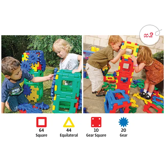 Giant Polydron Construction Set - 150 pieces